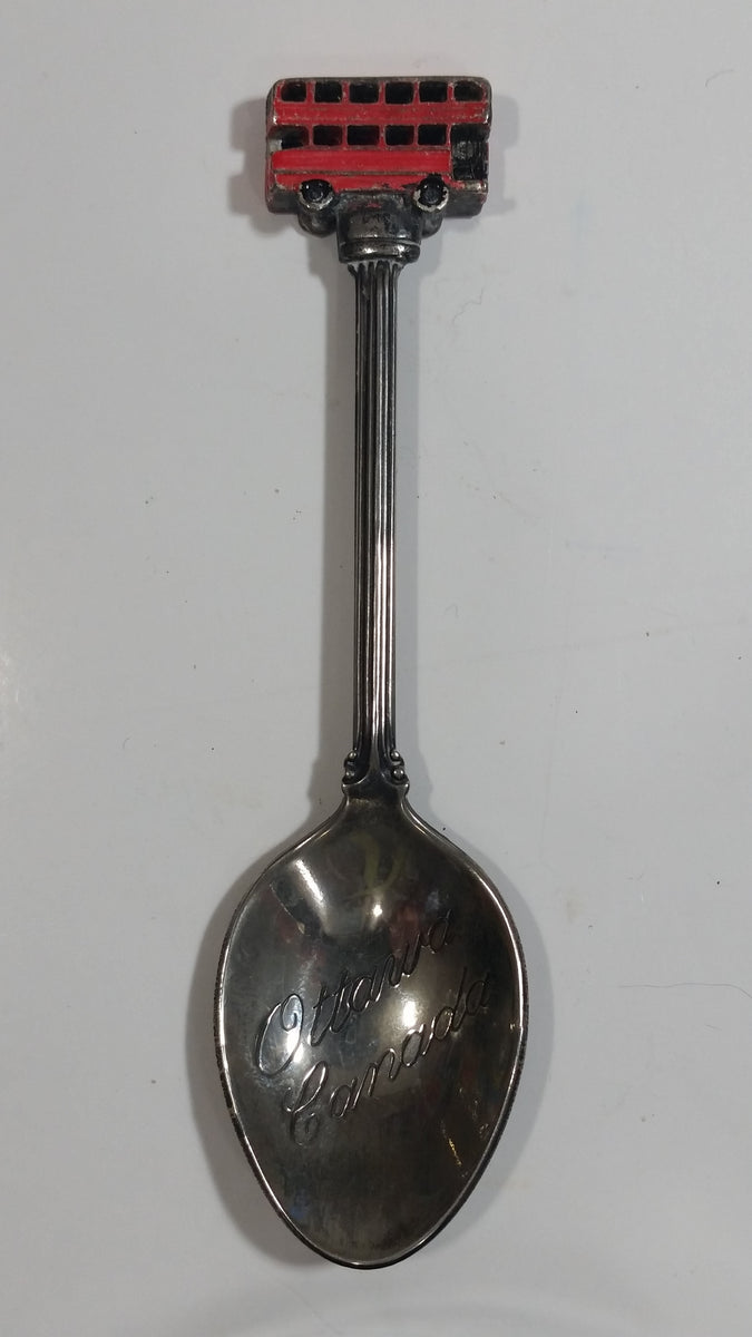 Ottawa Canada Red Double Decker Bus Site-Seeing Vehicle Metal Spoon To ...