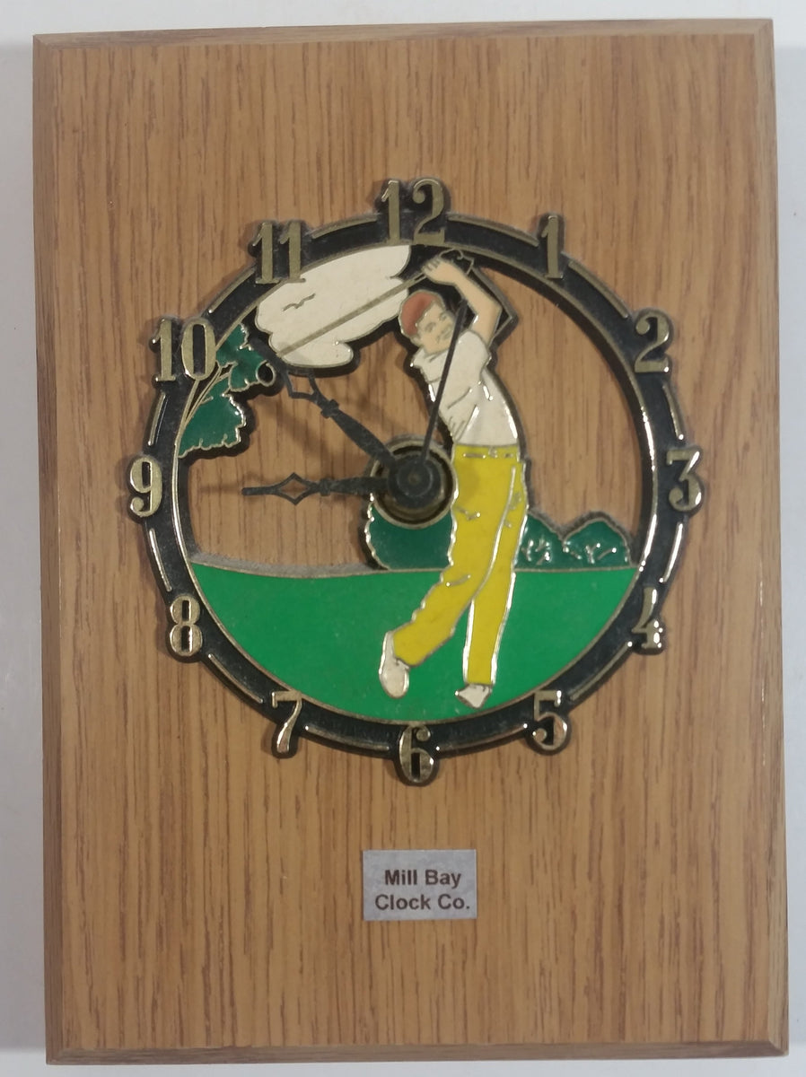 Mill Bay Clock Co. Golfer Golf Golfing Wooden 5" x 7" Clock – Treasure ...