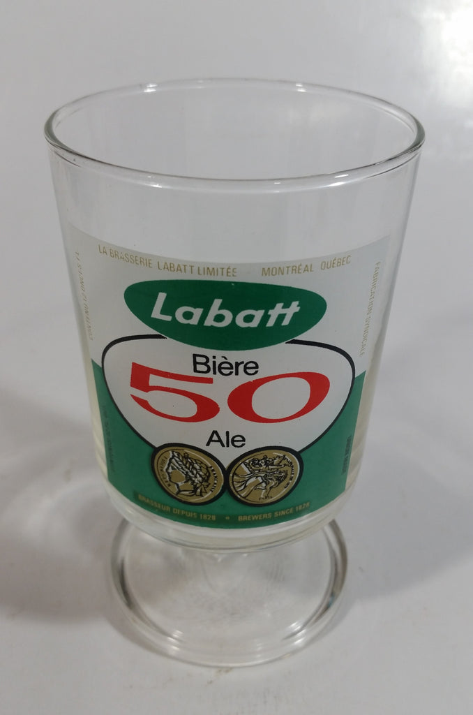 Vintage Labatt 50 Ale Beer Biere 5 1/8" Pedestal Glass Cup – Treasure ...
