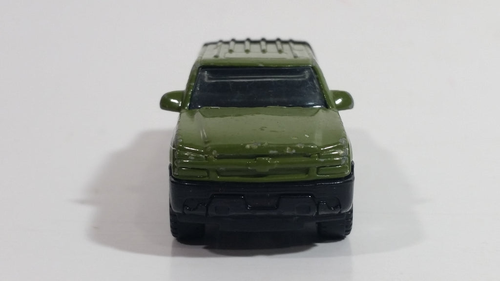 2009 Matchbox Croc Zoo Chevy Avalanche Truck Olive Green MB86 Die Cast ...