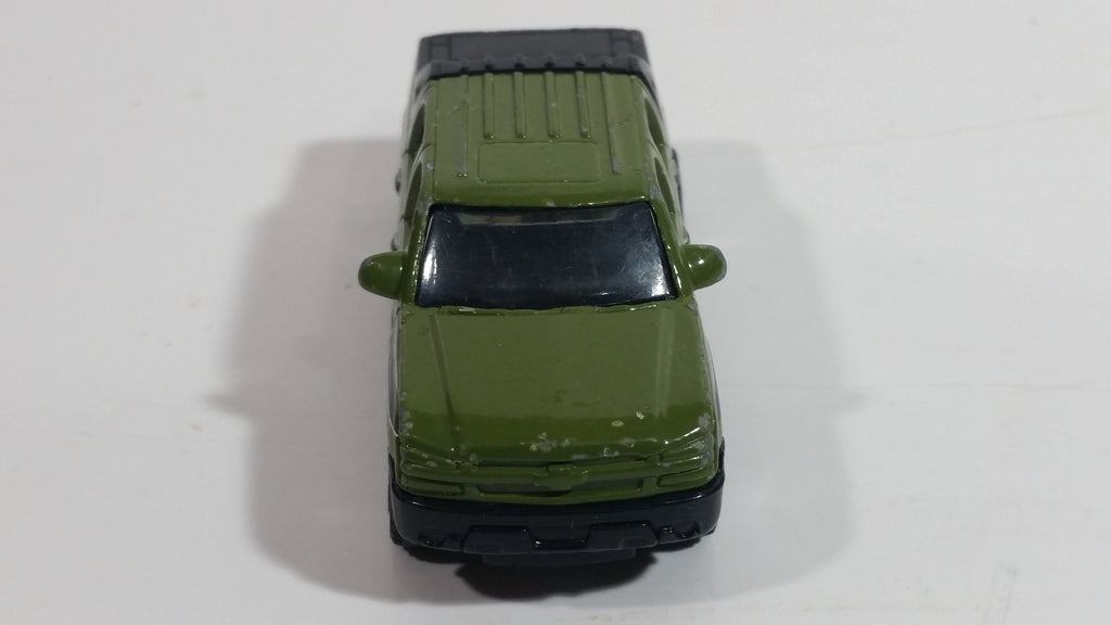 2009 Matchbox Croc Zoo Chevy Avalanche Truck Olive Green MB86 Die Cast ...