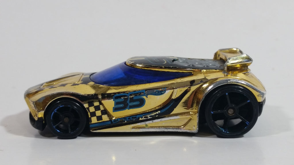 2013 Hot Wheels Racing Super Chromes Chicane Gold Chrome Die Cast Toy ...