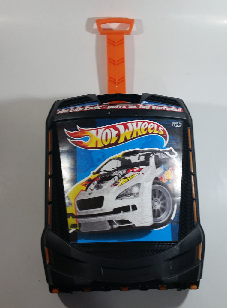 2011 Hot Wheels 100 Car Carry Case 1/64 Scale Black Die Cast Toy Car V ...