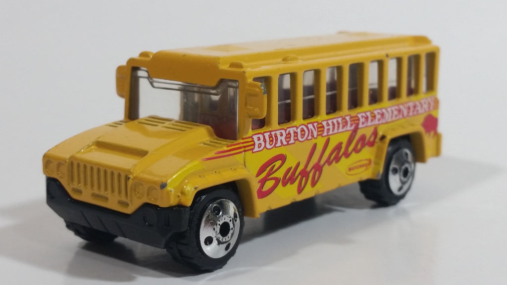 2001 Matchbox City Dudes School Bus "Burton Hill Elementary" Buffalos ...