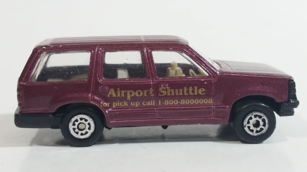 Maisto Ford Explorer Airport Shuttle Burgundy Toy Car Vehicle ...