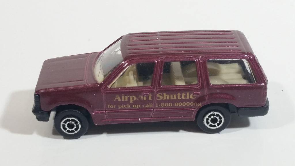 Maisto Ford Explorer Airport Shuttle Burgundy Toy Car Vehicle ...