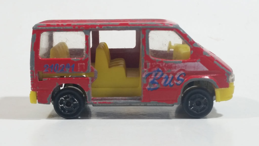 Majorette No. 243 Ford Transit Van "City Bus" Red 1/60 Scale Die Cast ...