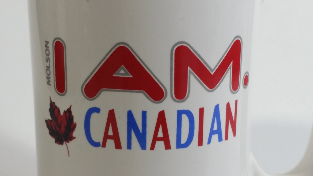 Rare Molson Canadian Beer "I Am Canadian" White Ceramic Coffee Mug Cup ...