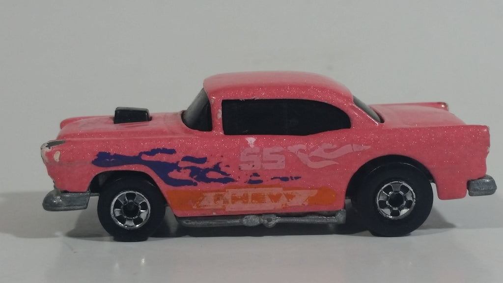 VHTF Rare 1990 Hot Wheels Color Racers '55 Chevy Pink Die Cast Toy Cla ...