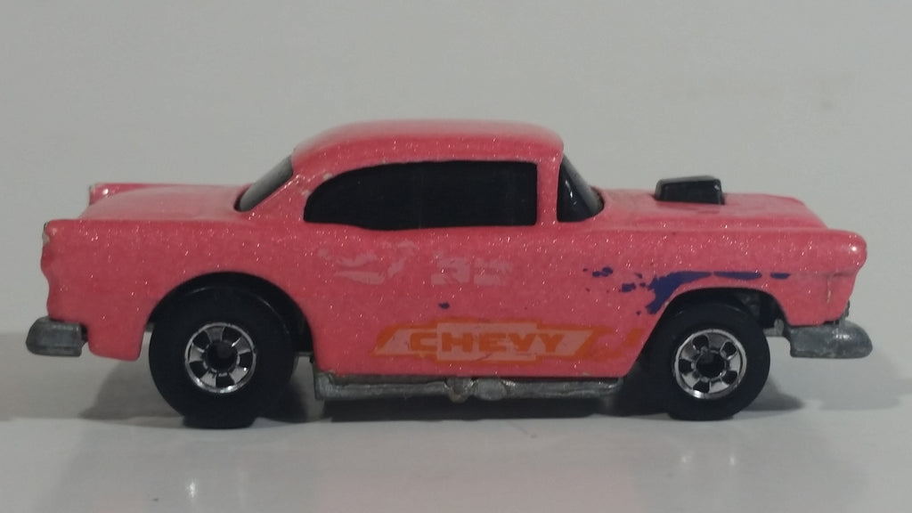 VHTF Rare 1990 Hot Wheels Color Racers '55 Chevy Pink Die Cast Toy Cla ...