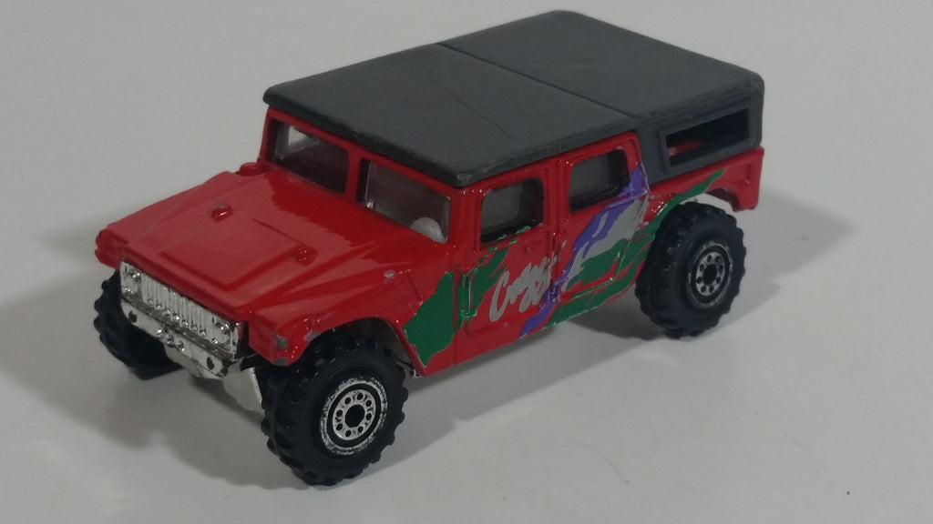 Unknown Brand Hummer Red with Black Roof Die Cast Toy Car Vehicle ...