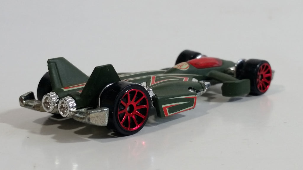 2008 Hot Wheels Jet Rides Jet Threat 3.0 Flat Green Die Cast Toy Race ...