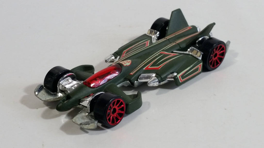 2008 Hot Wheels Jet Rides Jet Threat 3.0 Flat Green Die Cast Toy Race ...
