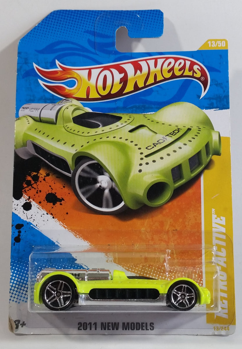2011 Hot Wheels New Models Retro Active Bright Yellow Die Cast Toy Car ...