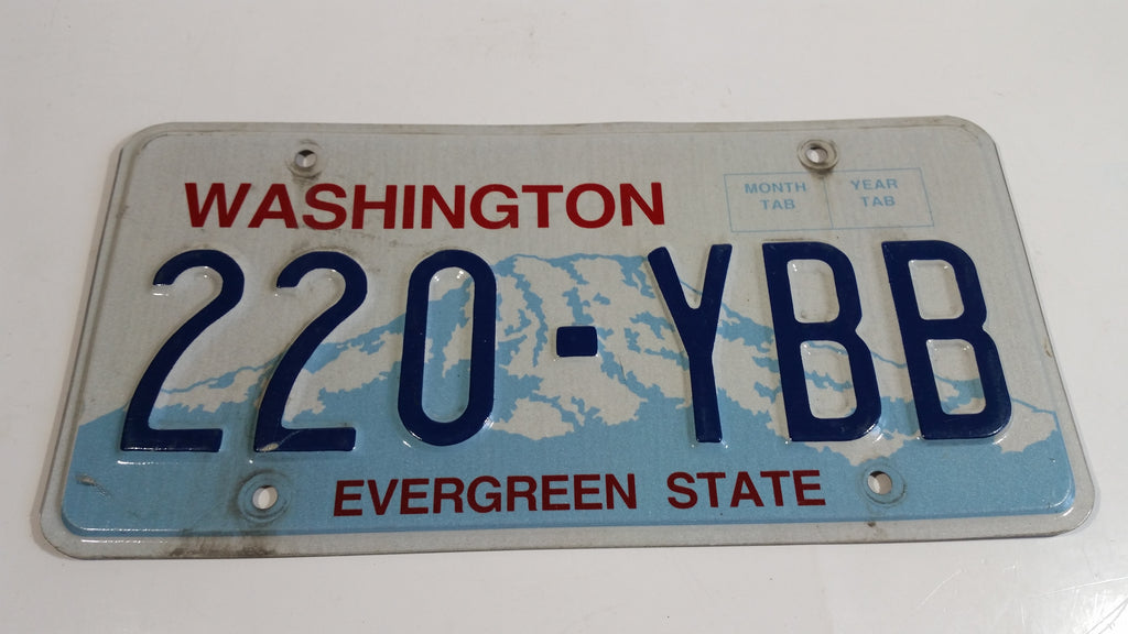 1998 to 2010 Washington "Evergreen State" in Red on White and Blue Mou ...