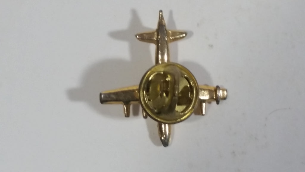 Airplane Plane Jumbo Passenger Jet Shaped Gold Tone Metal Pin ...