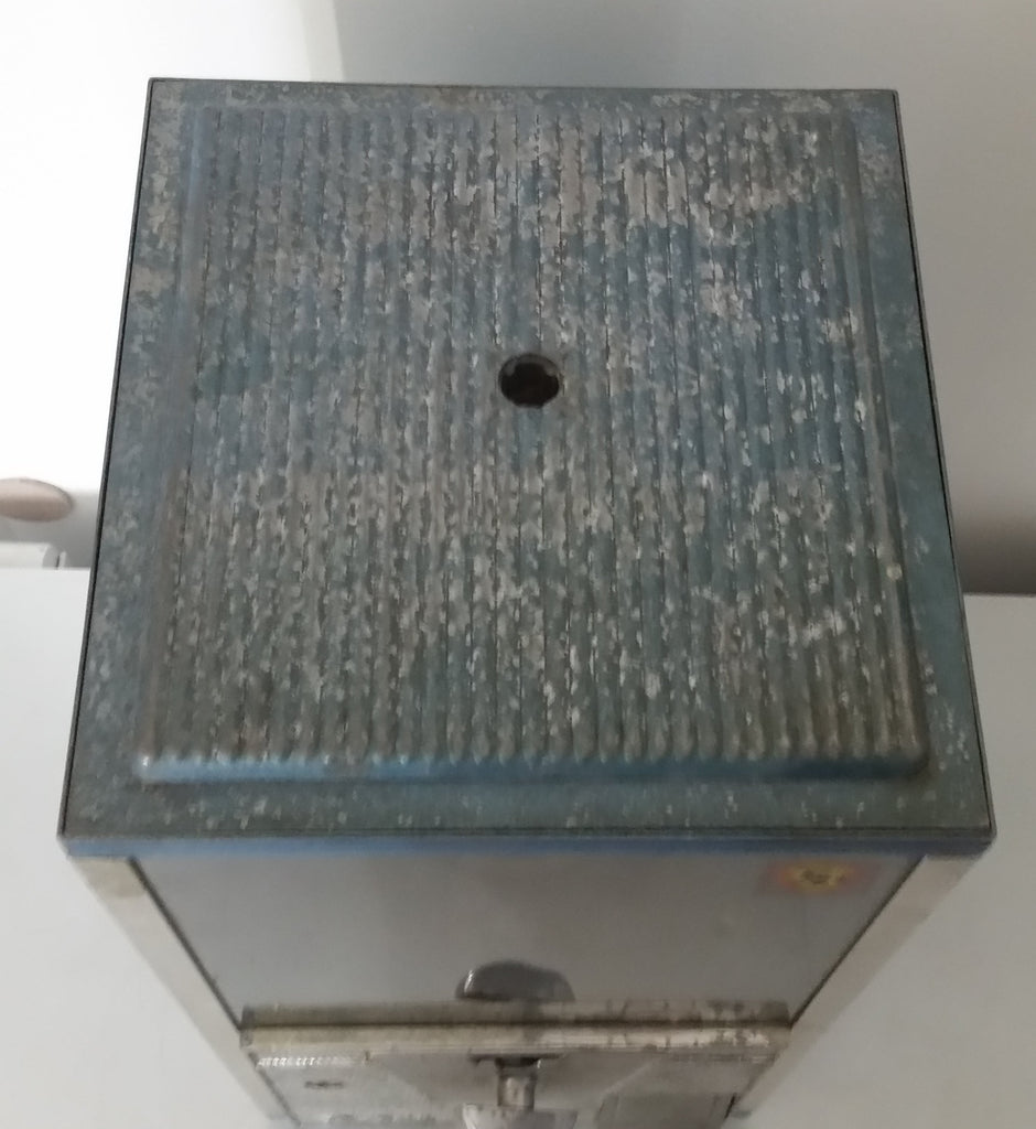 Vintage 5 Cent Sticker Oak Gumball Machine with Stand - Missing Some P ...