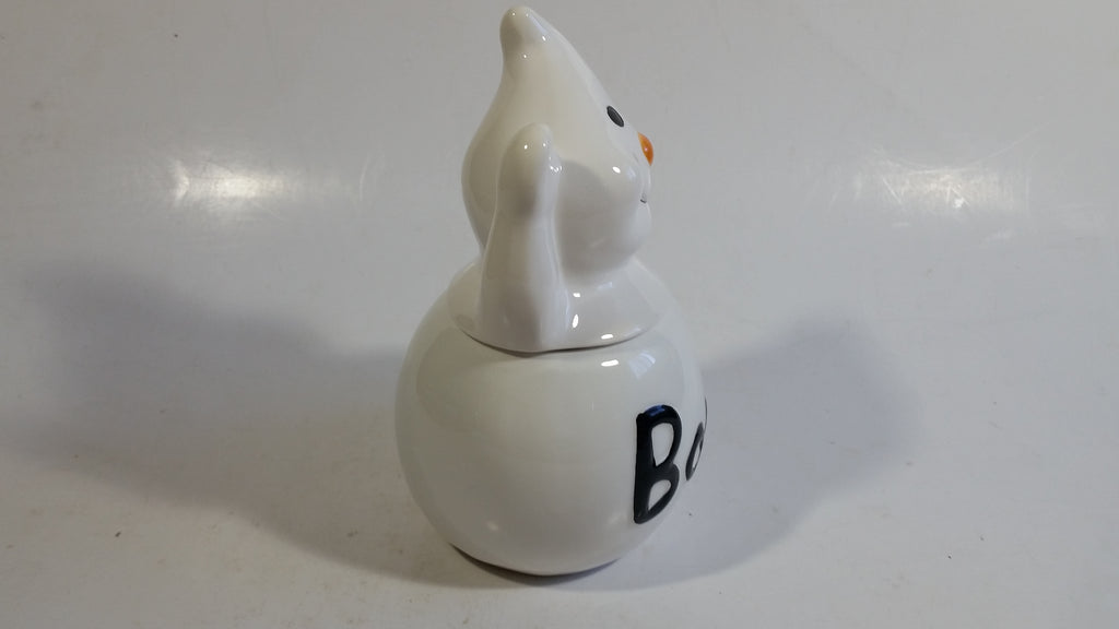 White Ghost Shaped Boo! Ceramic Candy Jar – Treasure Valley Antiques ...