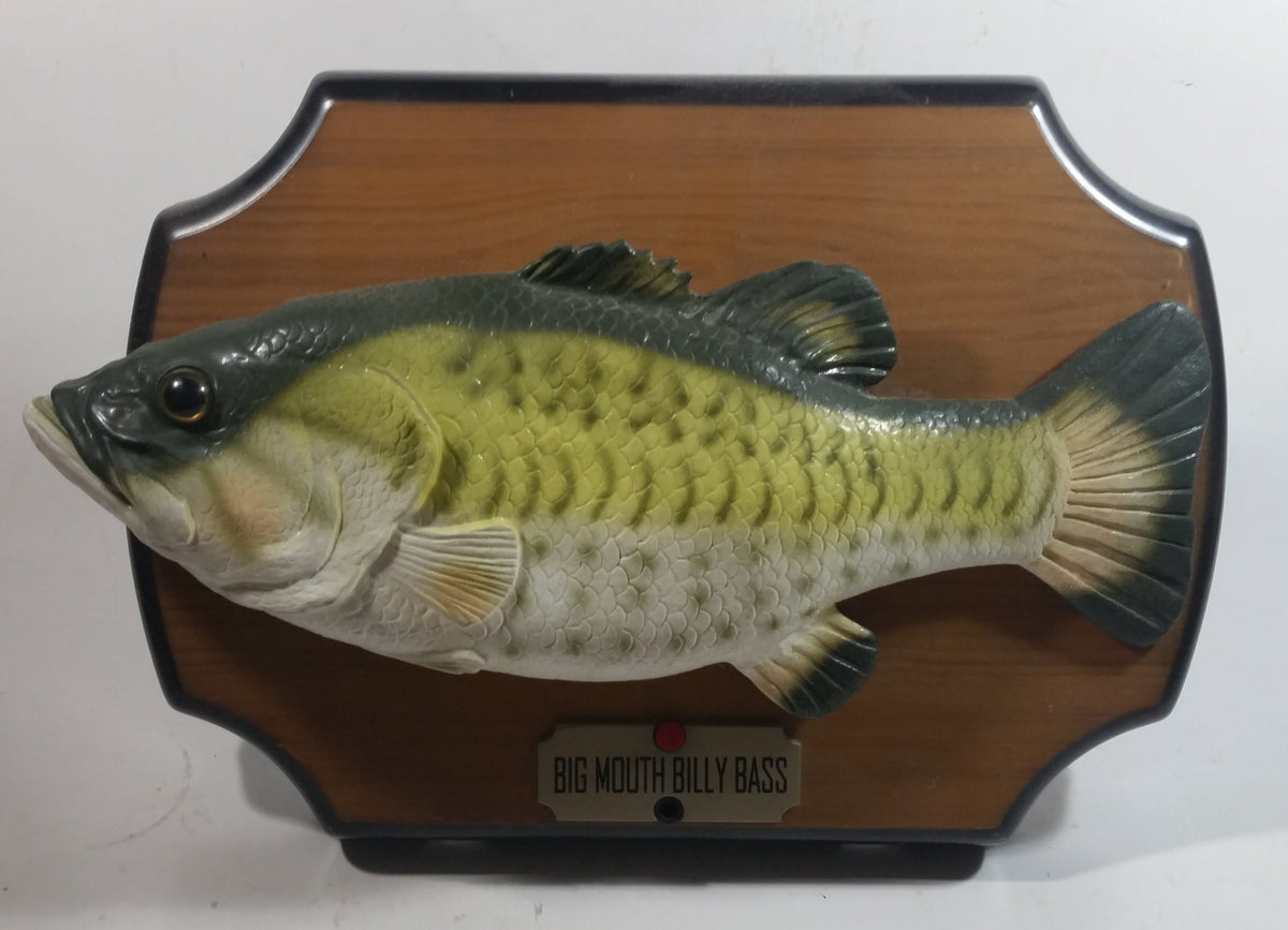 1999 Gemmy Big Mouth Billy Bass Singing Moving Fish On Plaque Novelty ...