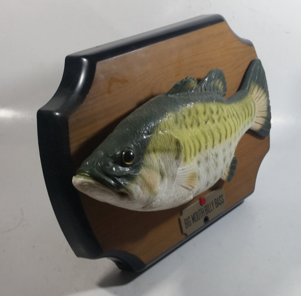 1999 Gemmy Big Mouth Billy Bass Singing Moving Fish On Plaque Novelty ...
