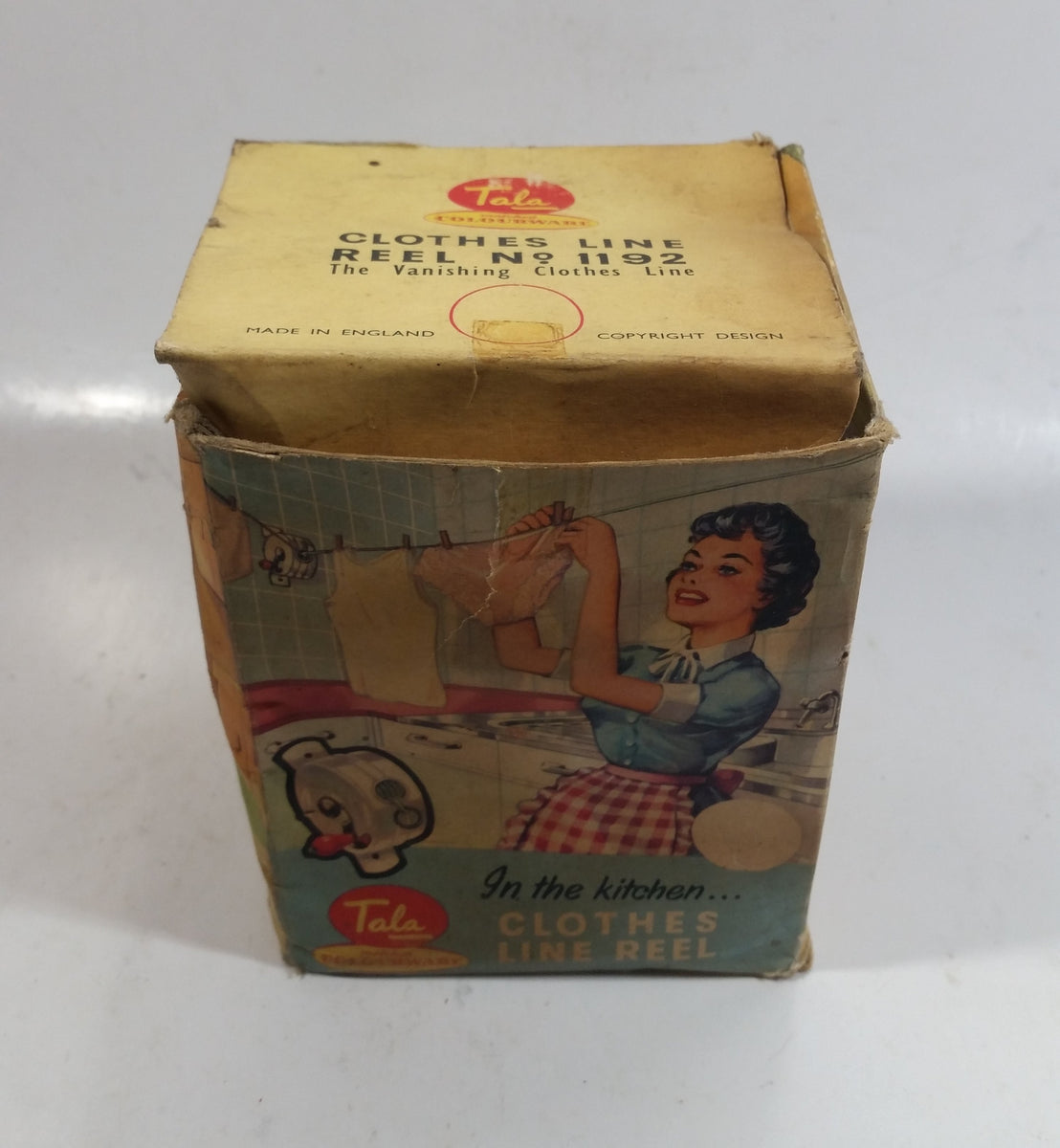 Very Rare 1950s English Clothes Line Reel By Tala Advertising Cardboar ...