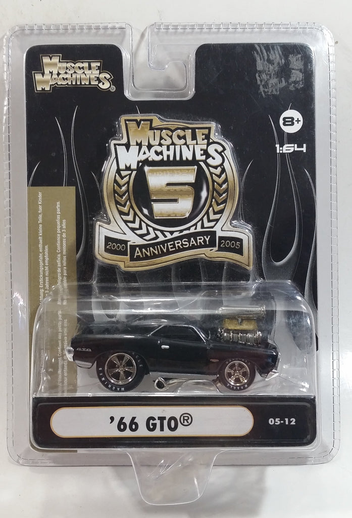 2005 Muscle Machines 5th Anniversary '66 GTO Black 1/64 Scale Die Cast ...