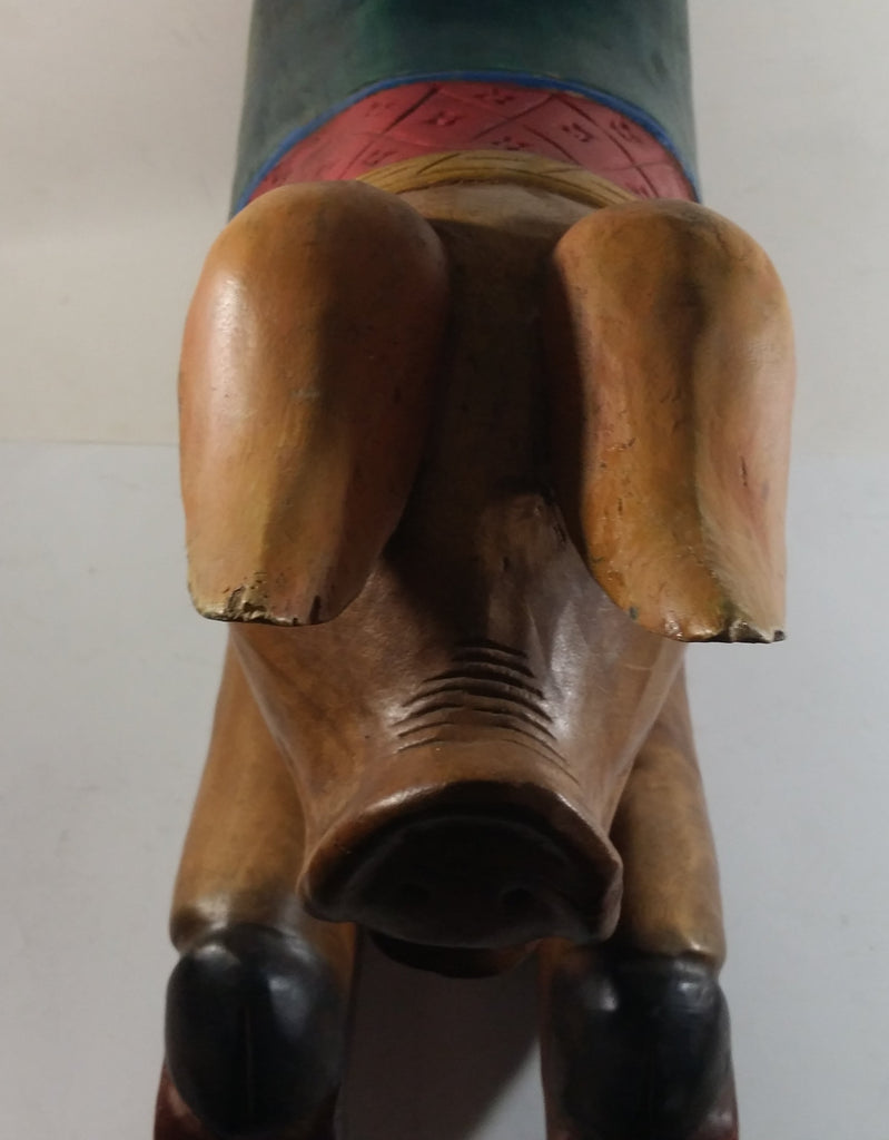 Vintage Super Rare Hand-carved Wooden Rocking Pig Made In Thailand ...