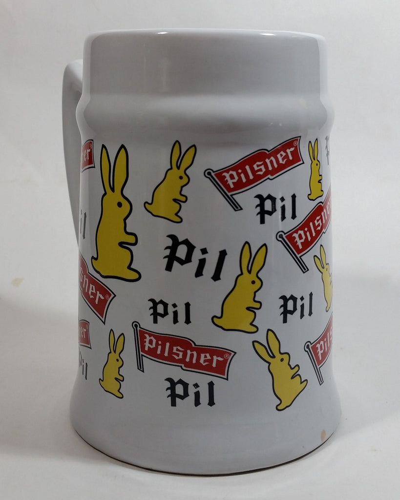 Pilsner Beer Bunny Rabbit Themed 5 1/2" Tall Stein Mug Breweriana Coll ...