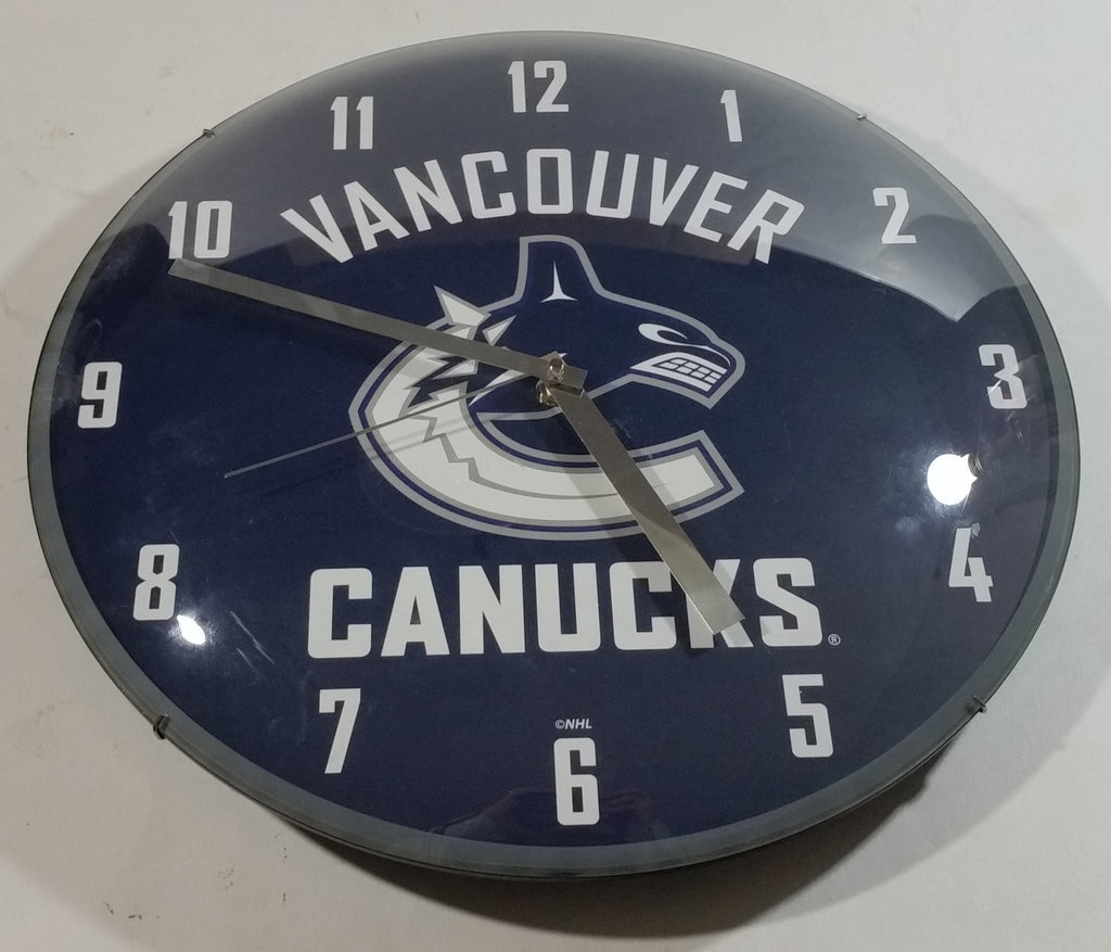 Vancouver Canucks NHL Ice Hockey 14" Round Dome Wall Clock - Man Cave ...