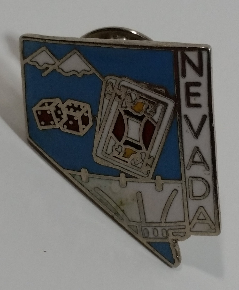 Nevada State Shaped Enamel Metal Lapel Pin – Treasure Valley Antiques ...