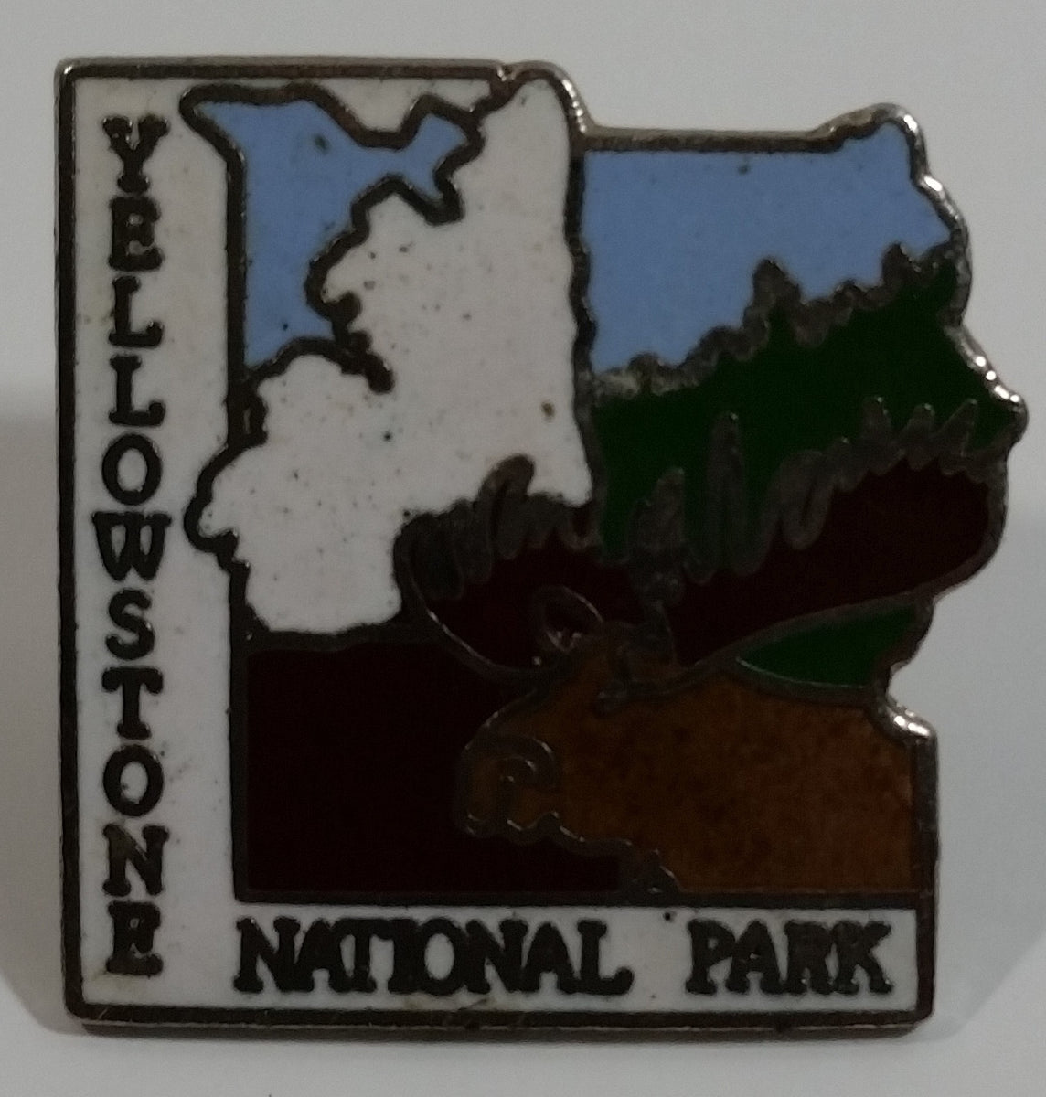 Yellowstone National Park Enamel Metal Lapel Pin Souvenir Travel Colle ...