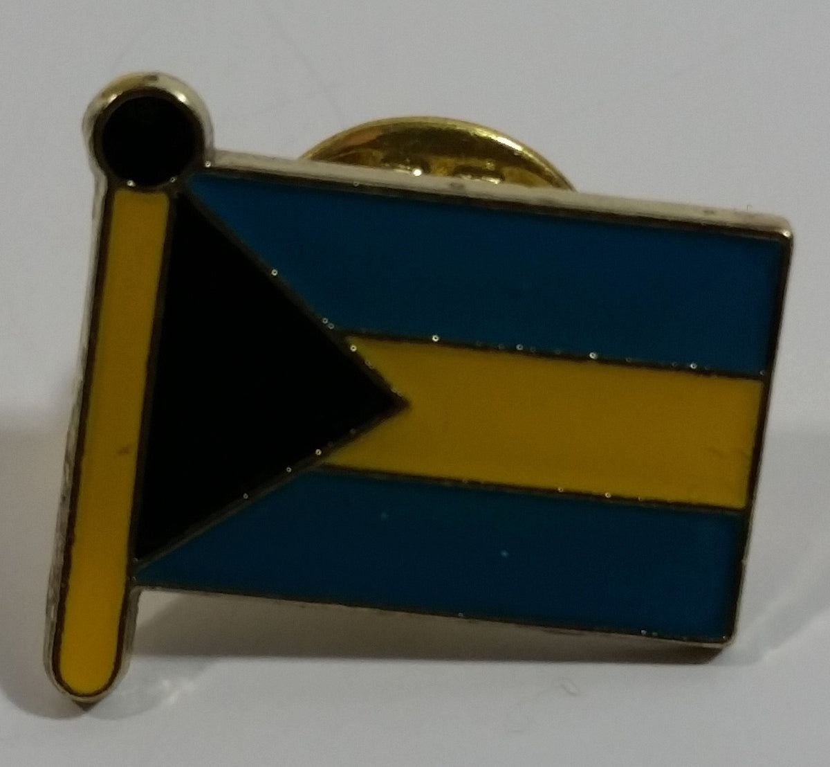 Bahamas Flag Shaped Enamel Metal Lapel Pin Souvenir Travel Collectible ...