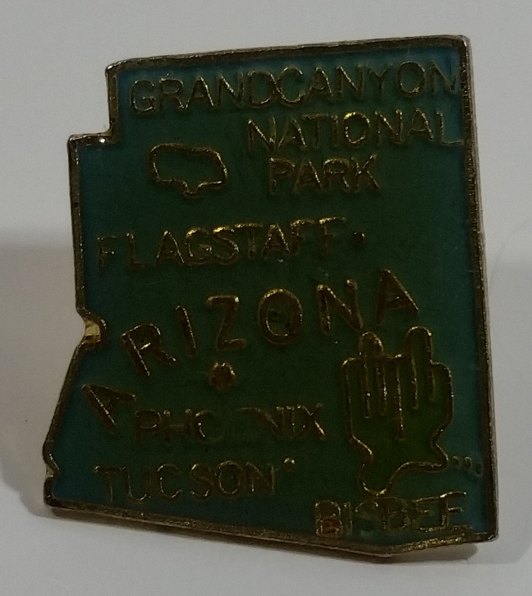 Arizona State Shaped Enamel Metal Lapel Pin – Treasure Valley Antiques ...