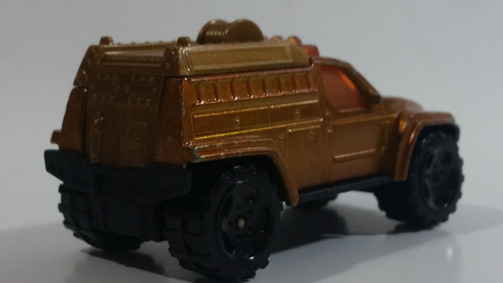 2007 Matchbox Pirates 4x4 Fire Truck Metalflake Copper Orange Brown Di ...