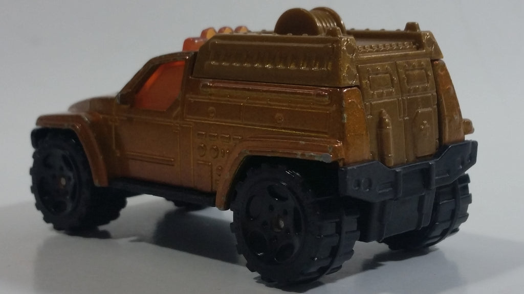 2007 Matchbox Pirates 4x4 Fire Truck Metalflake Copper Orange Brown Di ...