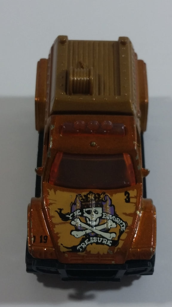 2007 Matchbox Pirates 4x4 Fire Truck Metalflake Copper Orange Brown Di ...