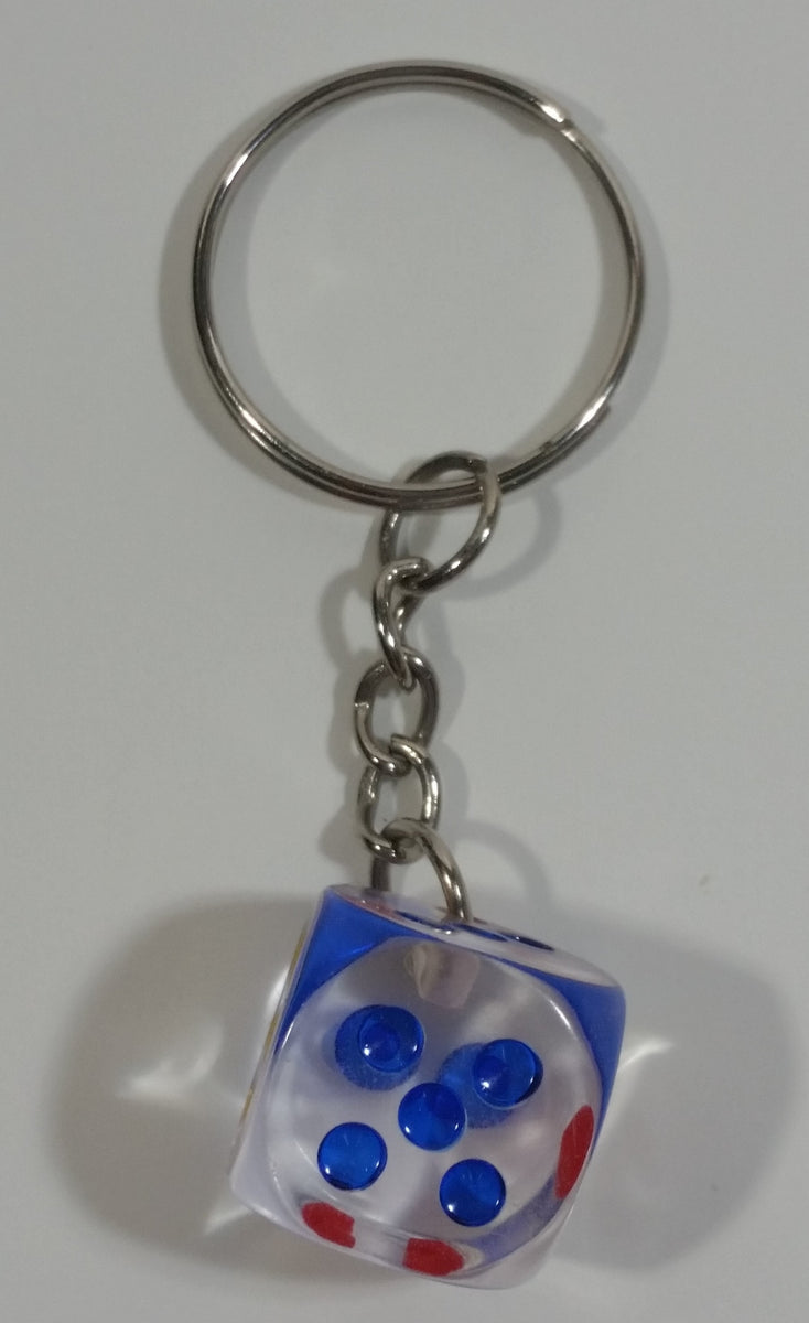 Clear Acrylic Colored Dot Dice Keychain – Treasure Valley Antiques ...