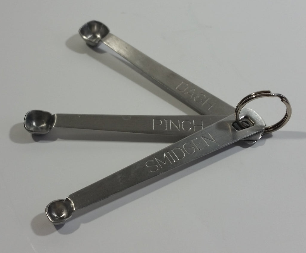 Pinch, Smidgen, Dash Metal Measuring Spoons Set of 3 – Treasure Valley ...