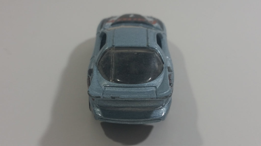 2002 Hot Wheels Pontiac IROC Firebird Silver Blue Die Cast Toy Race Ca ...