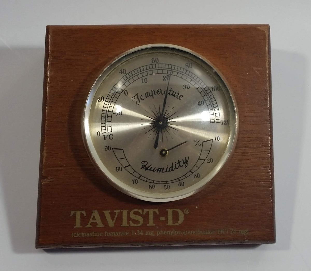 Vintage Tavist-D Wooden Cased Thermometer Temperature Humidity Gauge M ...