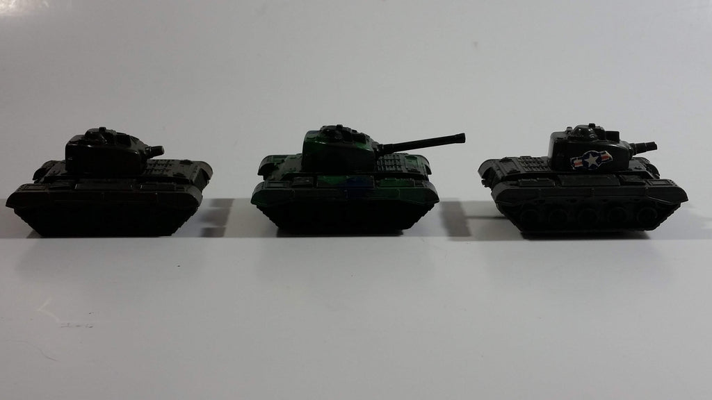 Vintage Blue-Box Toys Green Camouflage Plastic Army Tanks Made in Hong ...