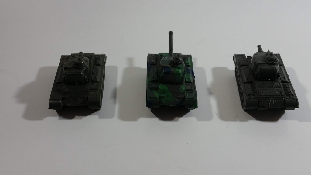 Vintage Blue-Box Toys Green Camouflage Plastic Army Tanks Made in Hong ...