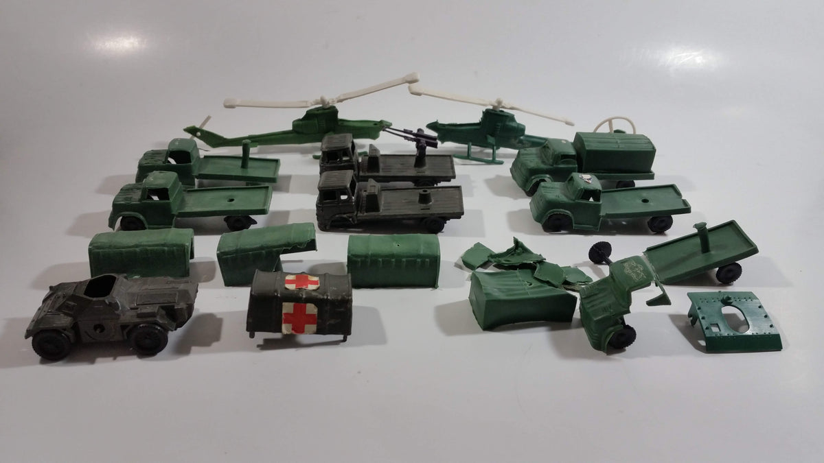Vintage Blue-Box Toys Mixed Vehicles Helicopters, Trucks, and Truck Ca ...