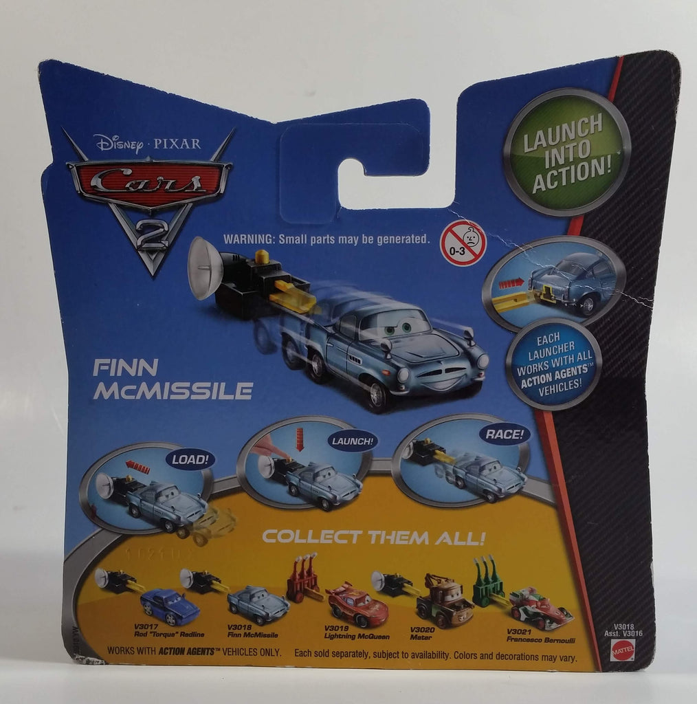 2010 Mattel Disney Pixar Cars 2 Action Agents Finn McMissle Blue Die C ...