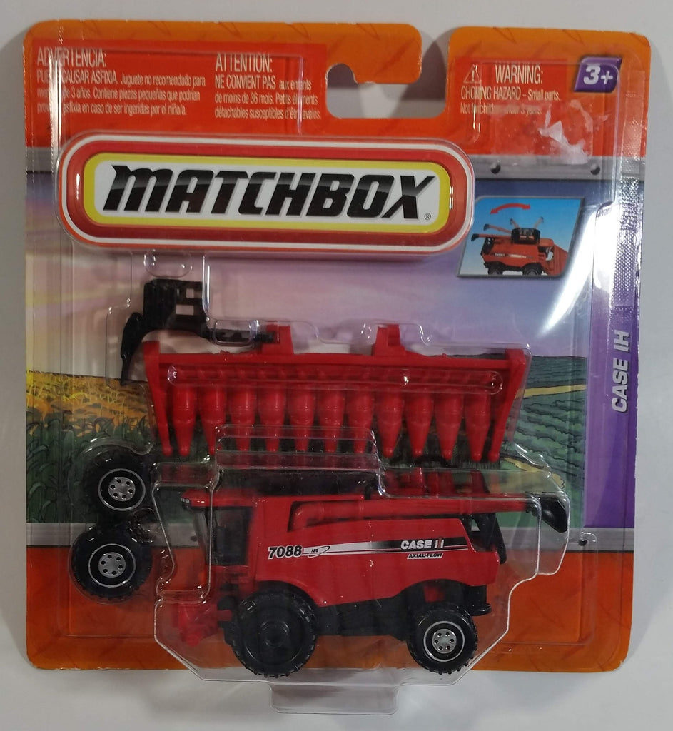 2010 Matchbox Case IH Combine Harvester 7088 AF8 Axial Flow Red Die Ca ...