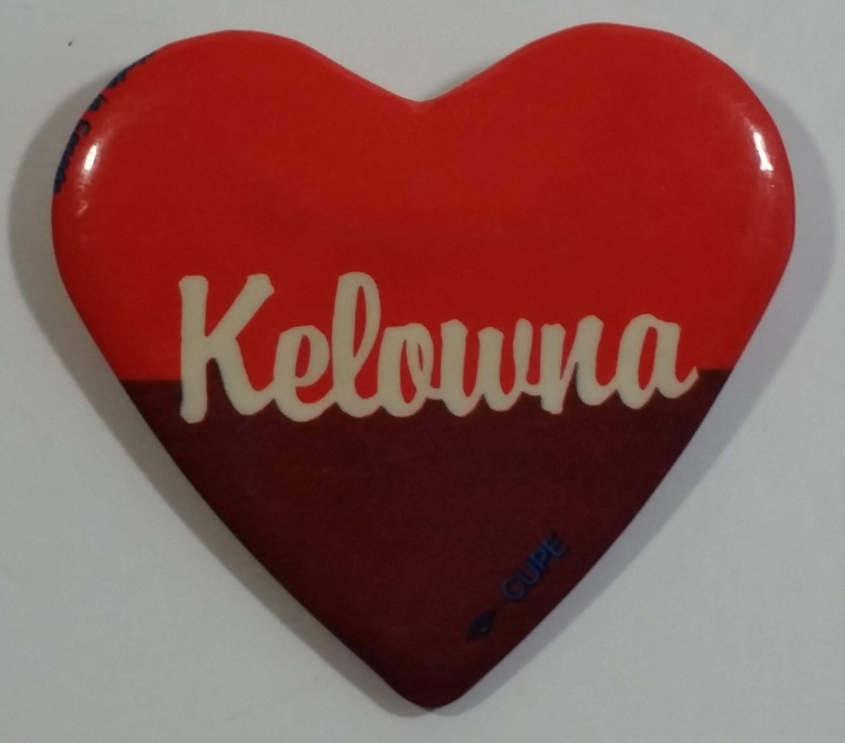 CUPE Canadian Union of Public Employees Kelowna Heart Shaped Pin ...