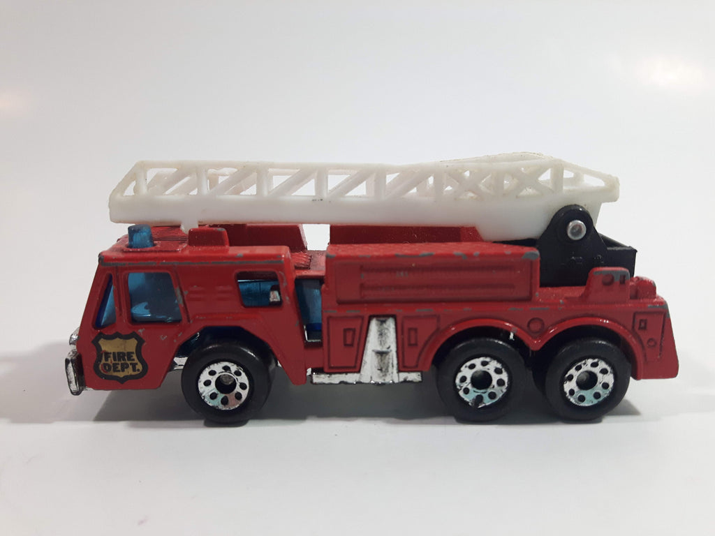 1982 Matchbox Fire Engine Ladder Truck Red Die Cast Toy Car Emergency ...