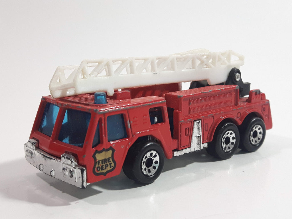 1982 Matchbox Fire Engine Ladder Truck Red Die Cast Toy Car Emergency ...