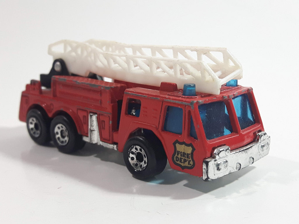 1982 Matchbox Fire Engine Ladder Truck Red Die Cast Toy Car Emergency ...