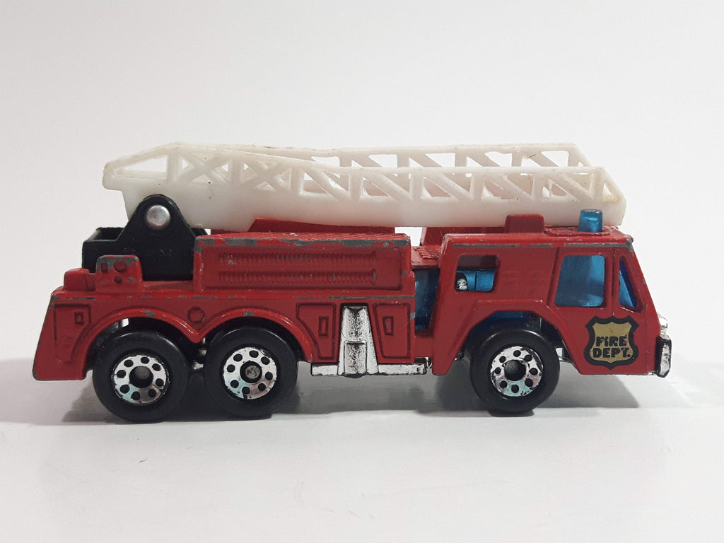1982 Matchbox Fire Engine Ladder Truck Red Die Cast Toy Car Emergency ...